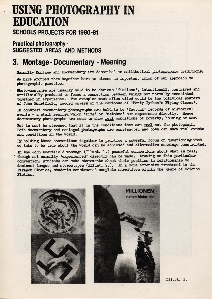 Schools Photography Project – Cockpit Gallery Touring Exhibitions 1978-89